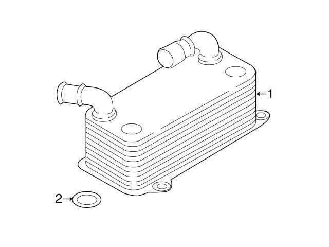 Genuine VW/Audi 0BH317019F Auto Trans Oil Cooler - Audi | 0BH317019A ...