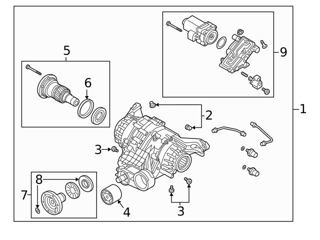 Genuine VW/Audi 0D3598073 Axle Output Shaft Seal; Left, Right, Rear ...