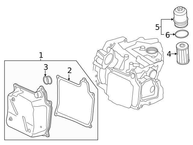 Genuine VW/Audi 0GC325201K Auto Trans Cover - Audi | 0GC325201F ...
