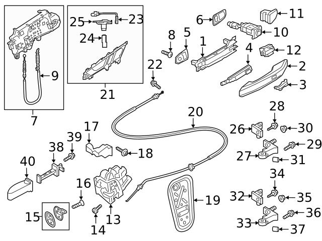 Genuine VW/Audi 107837167FH Door Lock Cylinder; Left - Audi | AU107837167FH