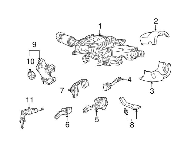 Genuine VW/Audi 107905855CF Ignition Lock Cylinder - Audi, VW ...