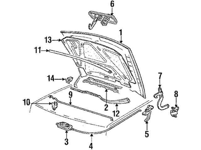 Genuine VW/Audi 191823509 Hood Latch; Lower - VW | VW191823509