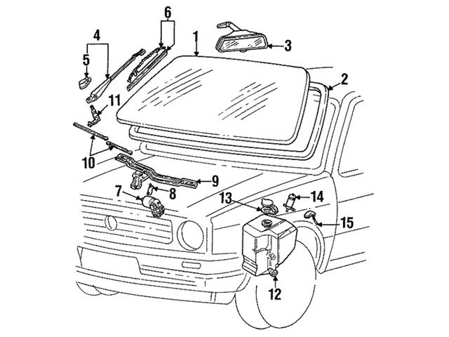 Genuine VW/Audi 191955408C Wiper Arm; Right - VW | VW191955408C