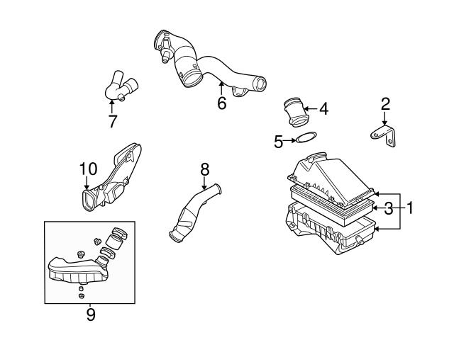 Genuine VW/Audi 1C0129607R Air Filter & Housing Assembly - VW ...