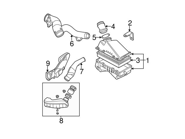 Genuine VW/Audi 1C0129609B Air Intake Hose - VW | VW1C0129609B
