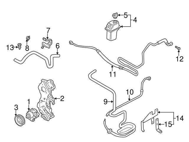 Genuine VW/Audi 1C0422891D Power Steering Return Hose - VW | 1C0422891R ...