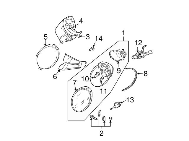 Genuine VW/Audi 1C0941607 Headlight Bulb Cap; Left - VW | VW1C0941607