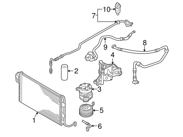 Genuine VW/Audi 1C1820741M A/C Refrigerant Liquid Hose - VW ...