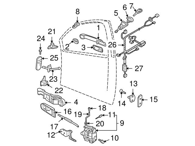 Genuine VW/Audi 1C1837113M1QA Door Handle, Interior; Left, Front Left ...