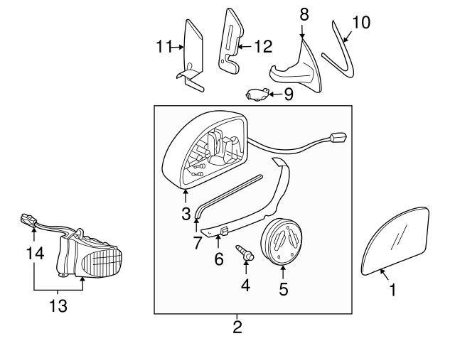 Genuine VW/Audi 1C1858035 Door Mirror Cap; Left - VW | VW1C1858035