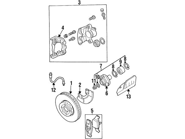 Genuine VW/Audi 1H0698151A Brake Pad Set; Front - VW | VW1H0698151A