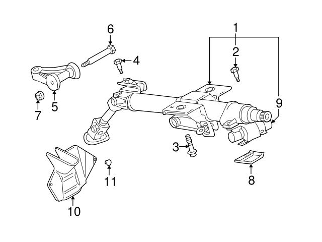 Genuine VW/Audi 1J0419579 Steering Column Bracket - Audi, VW | VW1J0419579