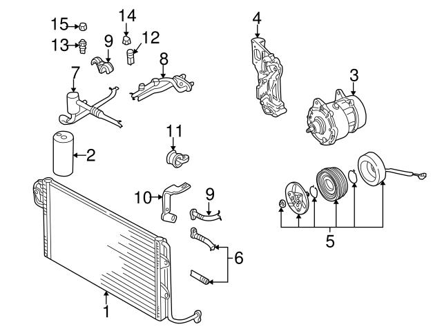 Genuine VW/Audi 1J0820803A AC Compressor - VW | VW1J0820803A