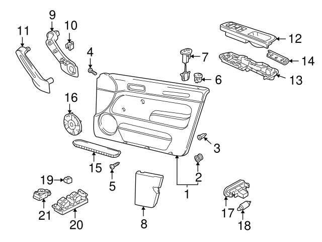Genuine VW/Audi 1J0867179CA94 Interior Door Pull Handle; Front Left ...