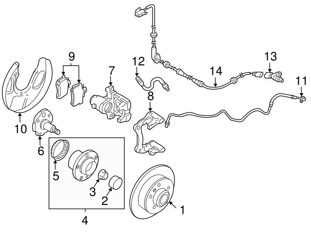 Genuine VW/Audi 1J0927903E ABS Wheel Speed Sensor Wire Harness - VW ...