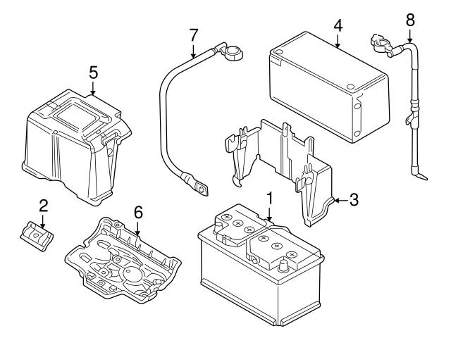 Genuine VW/Audi 1J0971235P Battery Cable Harness - VW | VW1J0971235P