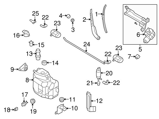Genuine VW/Audi 1J0973724 Windshield Wiper Motor Connector; Left, Right ...