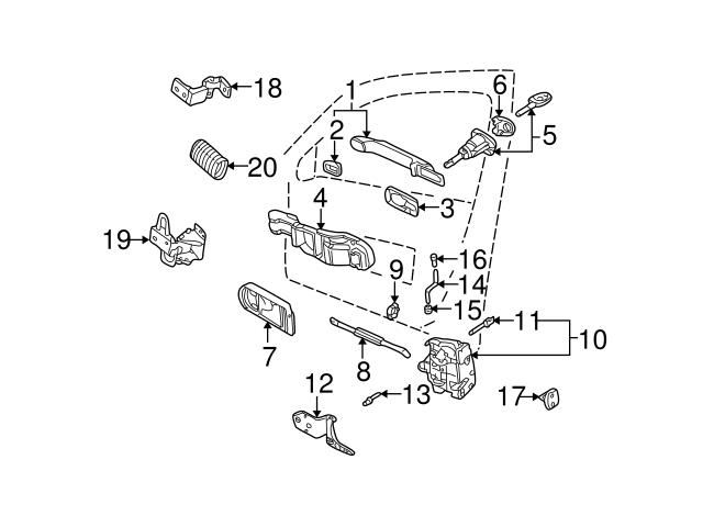 Genuine VW/Audi 1J3837085E Door Latch Cable; Left, Right - VW ...