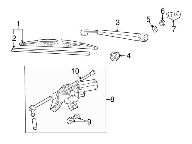Genuine VW/Audi 1J6955707A Back Glass Wiper Arm; Rear - VW | VW1J6955707A