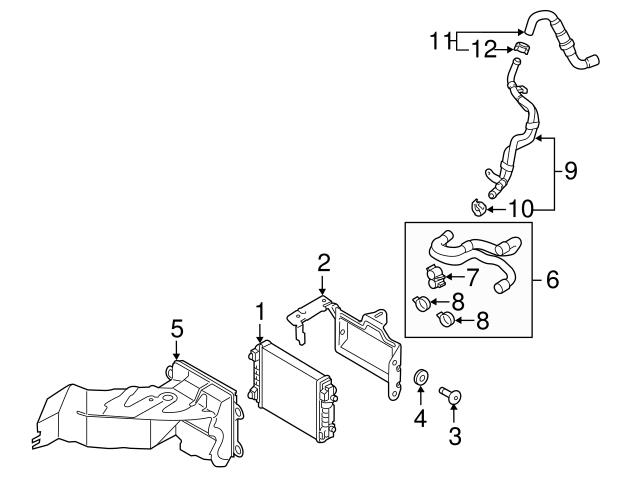 Genuine VW/Audi 1K0121367N Radiator Mount Bracket - VW | VW1K0121367N