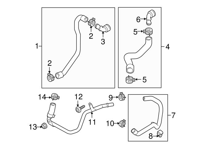 Genuine VW/Audi 1K0122073GF Heater Inlet & Outlet Hose Clamp - VW ...