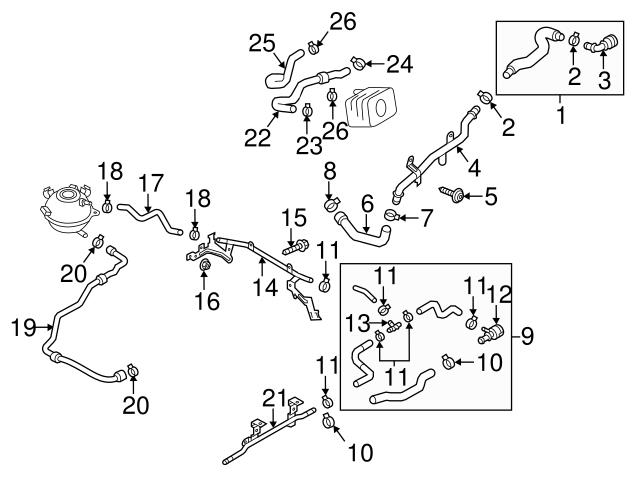 Genuine VW/Audi 1K0122157KK Heater Hose - VW | 1K0122157JS VW1K0122157KK