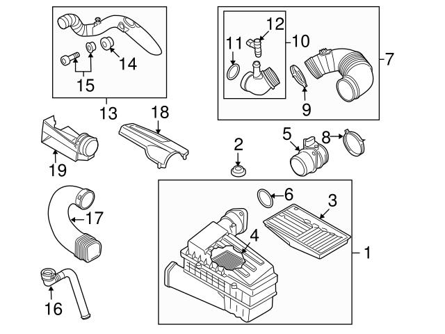 Genuine VW/Audi 1K0129654BC Air Intake Hose - Audi, VW | 1K0129654BB ...