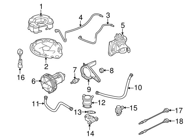 Genuine VW/Audi 1K0131128D Air Pump Hose - VW | 1K0131128B VW1K0131128D
