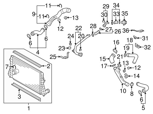 Genuine VW/Audi 1K0145945A Turbocharger Intercooler Pipe - VW ...