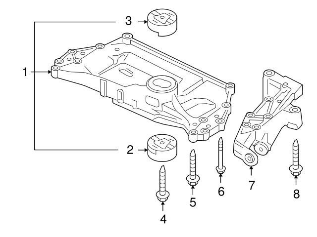 Genuine VW/Audi 1K0199295E Engine Mount Bracket; Left - Audi, VW ...