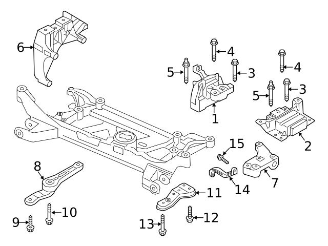 Genuine VW/Audi 1K0199359E Engine Mount Bracket; Outer - Audi, VW ...