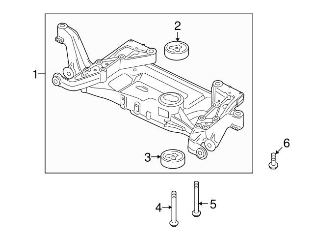Genuine VW/Audi 1K0199868T Engine Cradle Insulator; Upper - Audi, VW ...