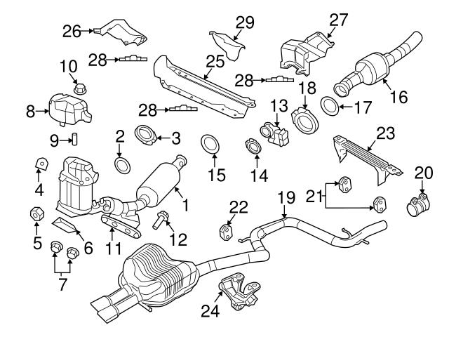 Genuine VW/Audi 1K0253144AN Exhaust System Hanger Bracket; Front - VW ...