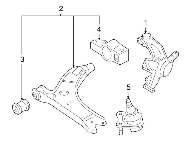 Genuine VW/Audi 1K0407256P Steering Knuckle; Right, Front Right Right ...