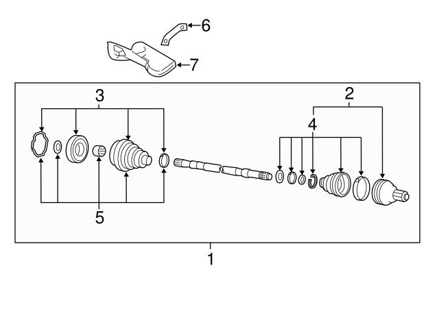 Genuine VW/Audi 1K0498099X CV Joint Kit; Left Outer, Right Outer - Audi ...