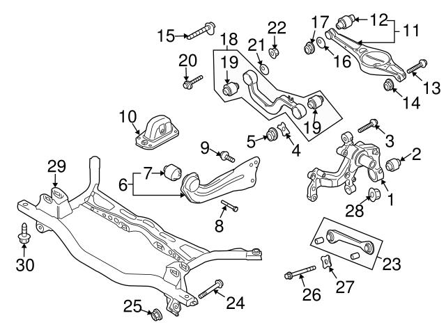 Genuine VW/Audi 1K0505436AE Steering Knuckle; Right, Rear Right Right ...