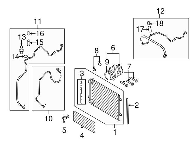Genuine VW/Audi 1K0820808FX AC Compressor SKU: 1505282-VW-1K0820808FX ...