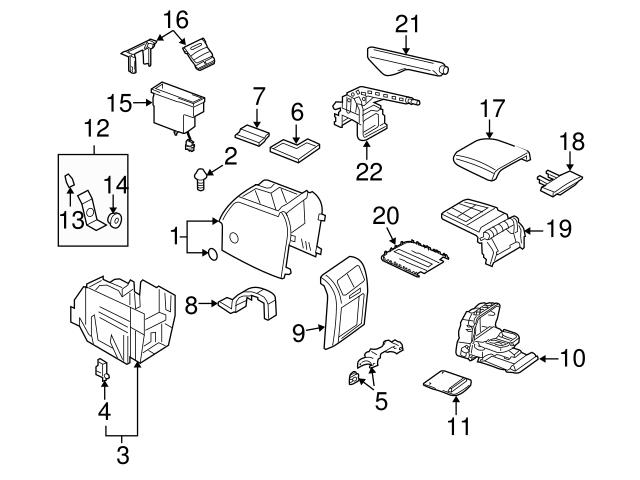 Genuine VW/Audi 1K0863323B7G8 Center Console - VW | VW1K0863323B7G8