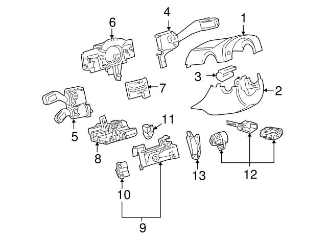 Genuine VW/Audi 1K0905141 Steering Column Switch Housing SKU: 1444814 ...