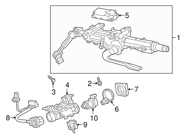 Genuine VW/Audi 1K0905851D Steering Column Lock - Audi, VW | VW1K0905851D
