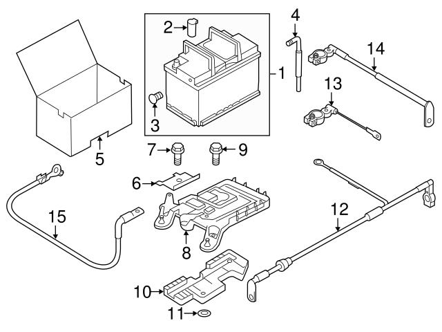 Genuine VW/Audi 1K0915325B Battery Cover - Audi, VW | 1K0915325 ...