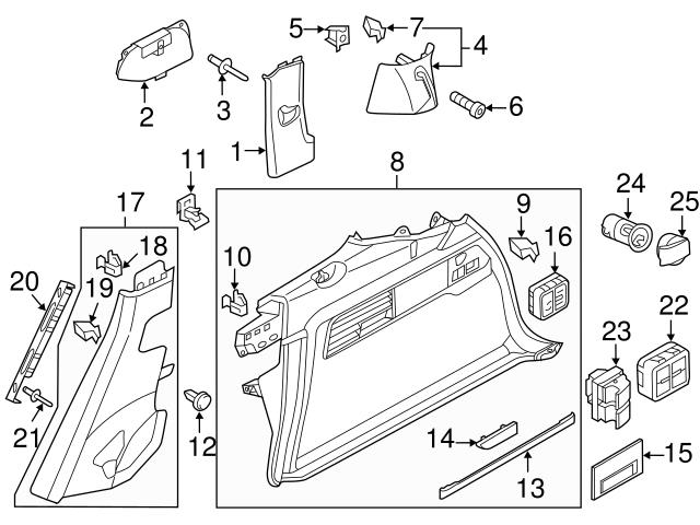 Genuine VW/Audi 1K0919341G9B9 12 Volt Accessory Power Outlet Cover ...