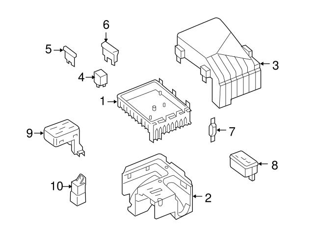 Genuine VW/Audi 1K0937125D Fuse Box - Audi, VW | 1K0937125B 1K0937125C ...