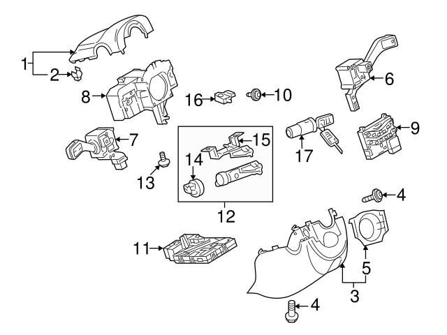 Genuine VW/Audi 1K0953549CH Steering Column Control Unit - VW ...