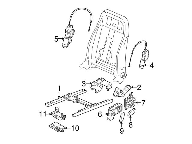 Genuine VW/Audi 1K0959111 Seat Motor; Left - Audi, VW | VW1K0959111