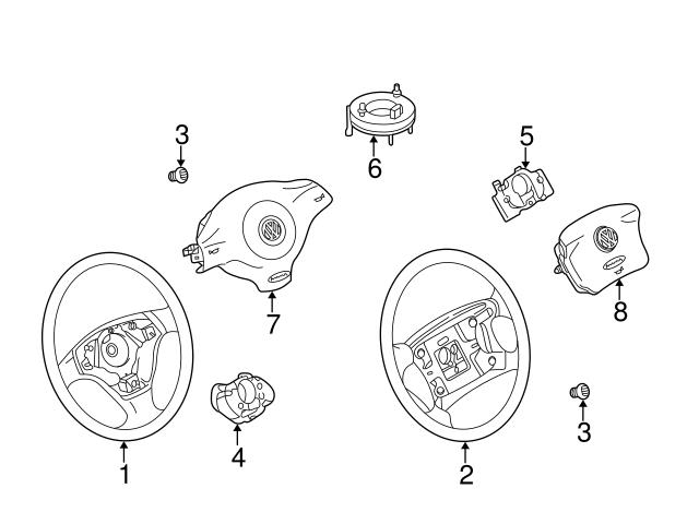 Genuine VW/Audi 1K0959653A Air Bag Clockspring - VW | VW1K0959653A