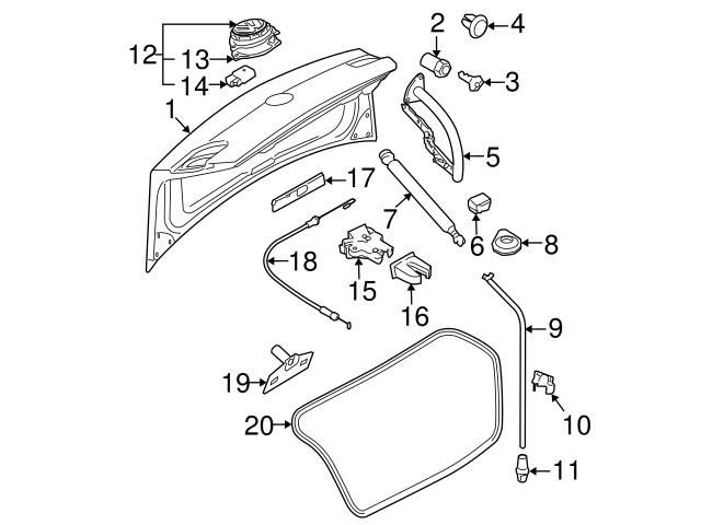 Genuine VW/Audi 1K0962103 Trunk Open Warning Switch - VW | VW1K0962103