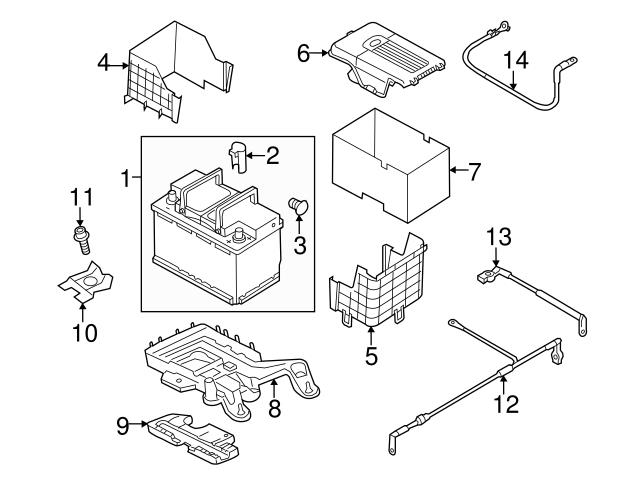 Genuine VW/Audi 1K0971250AD Body Electrical Ground Strap - VW ...