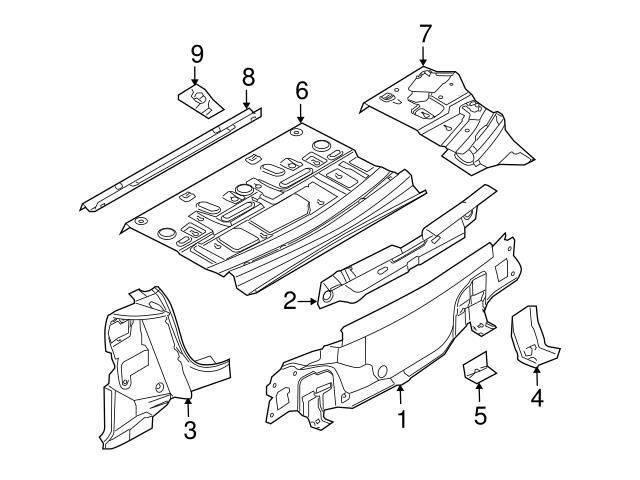 Genuine VW/Audi 1K5813743C Rear Body Panel Bracket - VW | 1K5813743 ...