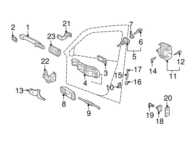 Genuine VW/Audi 1U0837167F Door Lock Cylinder; Front Left - VW ...
